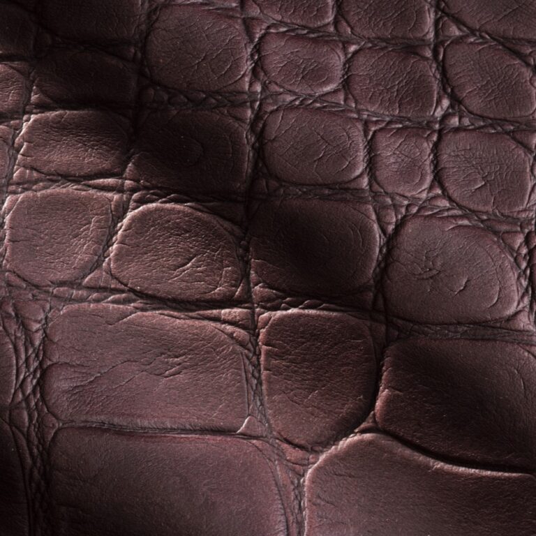 Bordeaux Giant Croc Emboss - CTL Leather